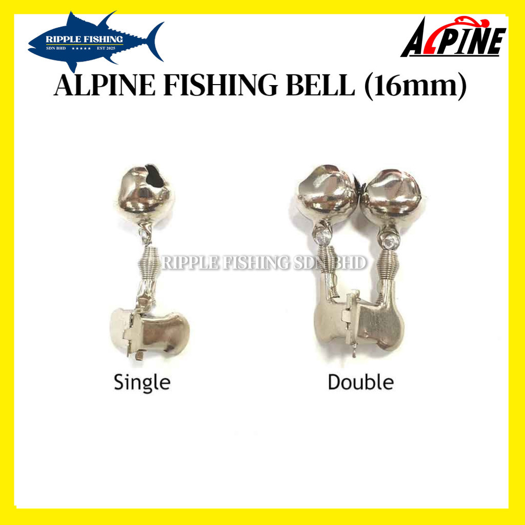 ALPINE Fishing Rod Bell Size Single / Double Loceng Alarm Loud Besi ...