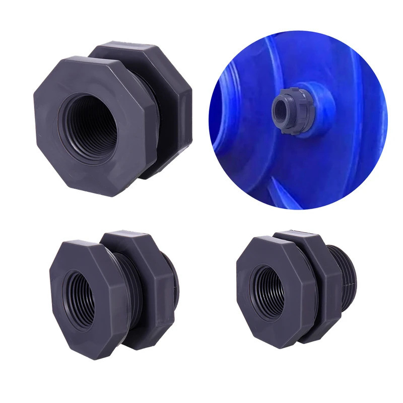 PVC Grey Water Tank Connector with Rubber Seal 1/2" 3/4" 1" Female ...