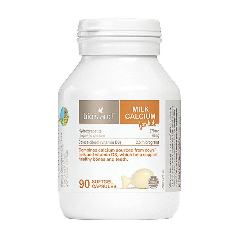 BioIsland Infant Children Calcium Liquid Calcium 90 Capsules bio ...