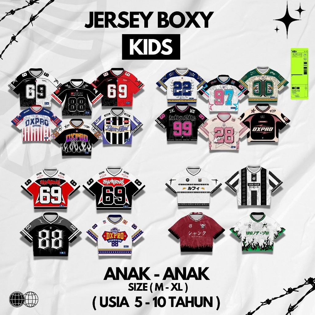 JERSEY BOXY KIDS-DXPRO ALL SERIES FULLPRINTING PREMIUM ANAK-ANAK UNISEX ...