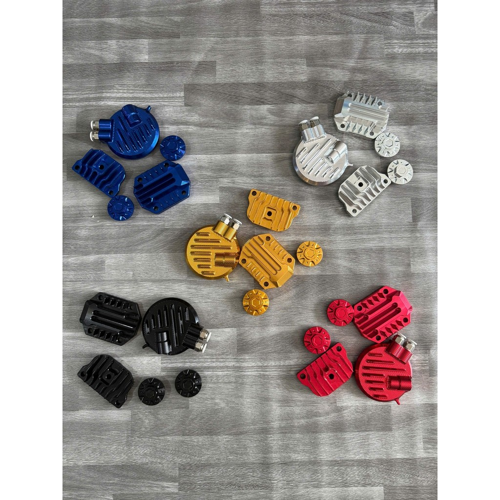 Full set of 5 cow head cover CNCPiece (Large round cover with air pipe ...
