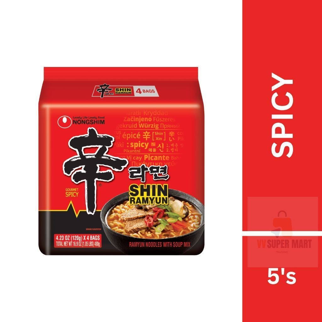 NONGSHIM Shin Ramyun Spicy (5's) | Shopee Malaysia