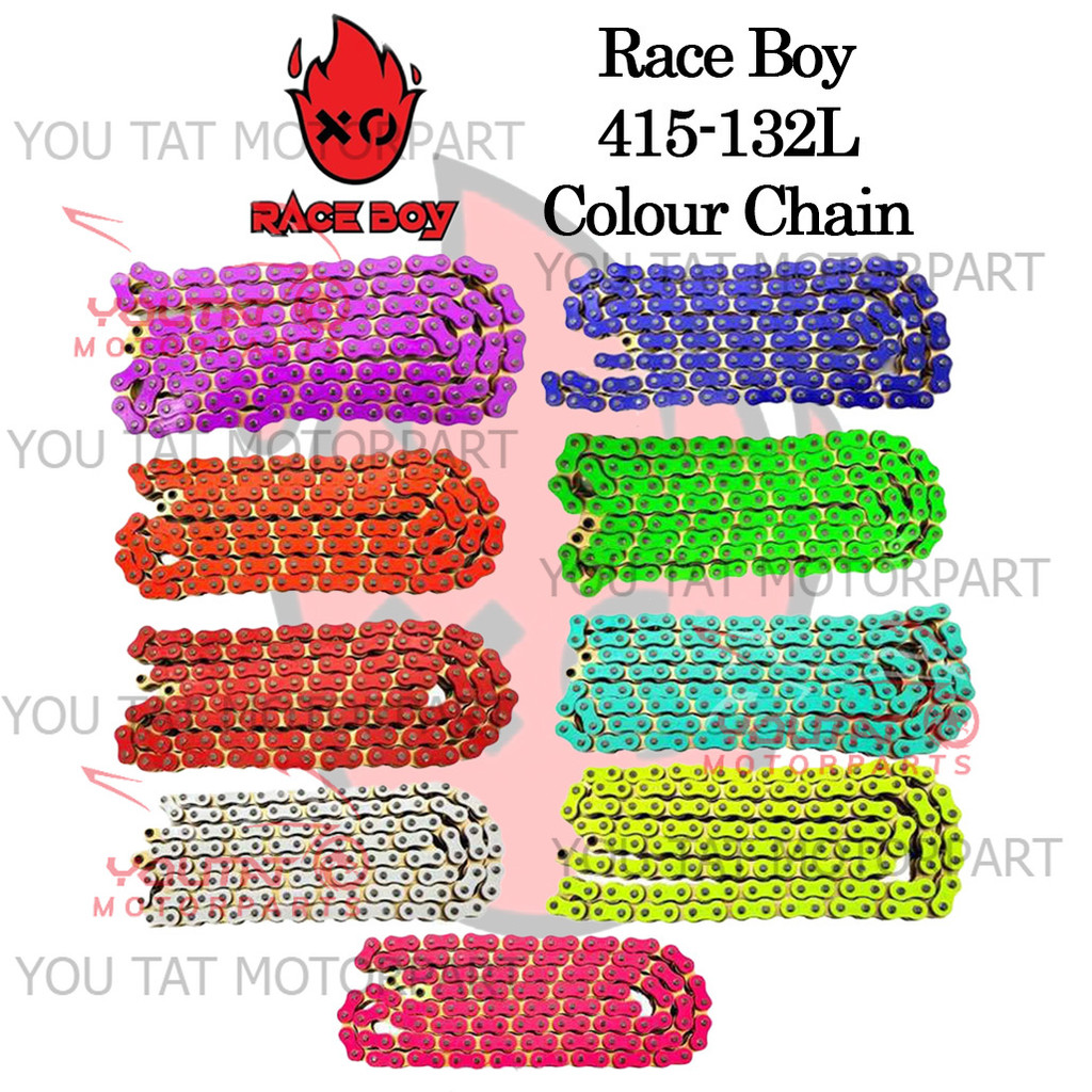 RACE BOY ORIGINAL 415-132L COLOURFUL CHAIN RANTAI COLOUR ORING CHAIN ...