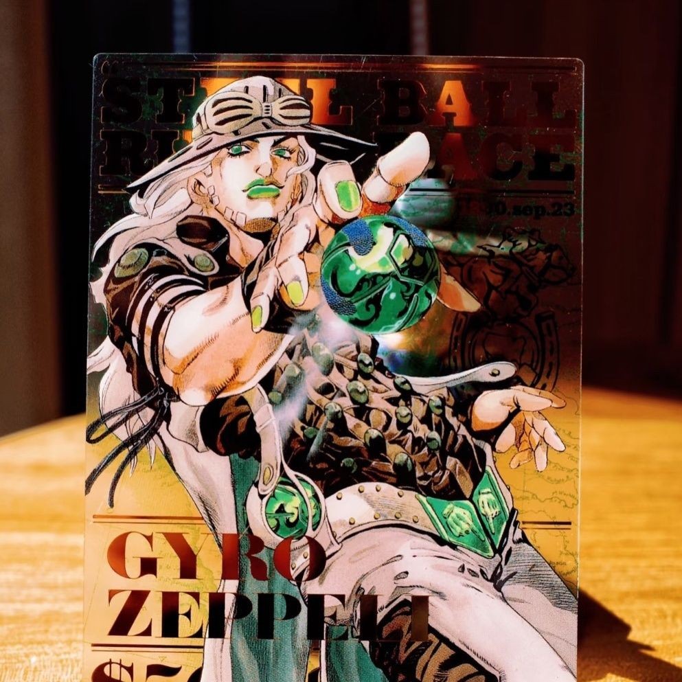 JJBA Steel Ball Run Acrylic Card Julius Caesar Transparent Cards Johnny ...