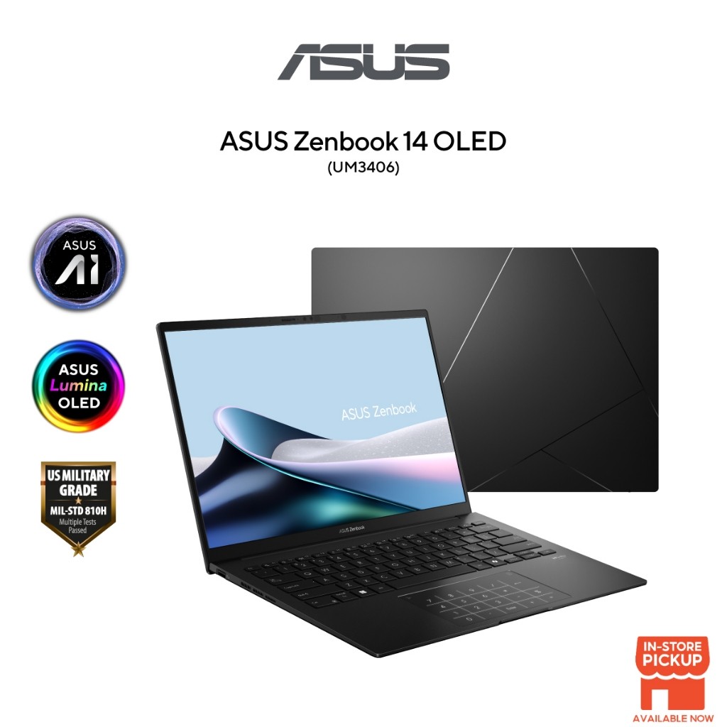 Asus Zenbook UM3406K-AQD112WS Laptop (AMD R7 AI 350, 16gb ram, 512gb ...