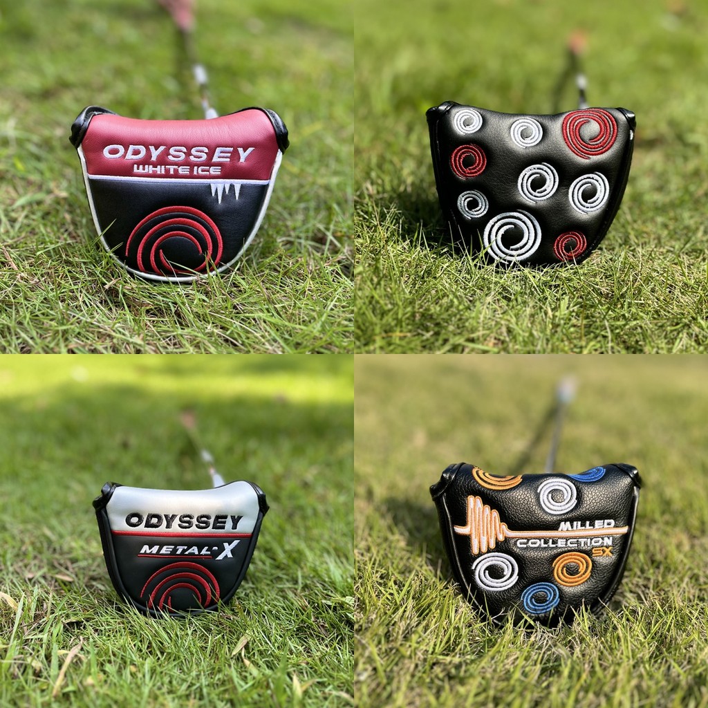 ODYSSEY Golf Putter Cover Club Cover Protective Cover Flat Straight Semicircle Putter Cap Cover ...