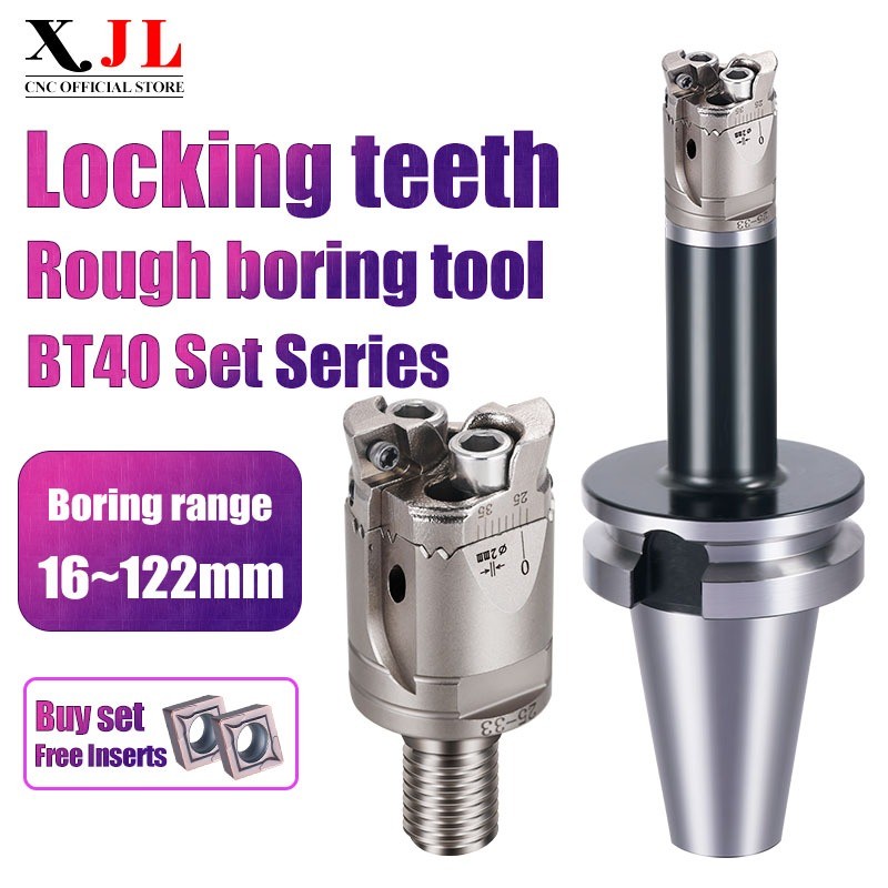 XJL Double edged Rough boring head Adjustable BT40 Rough boring Cutter ...