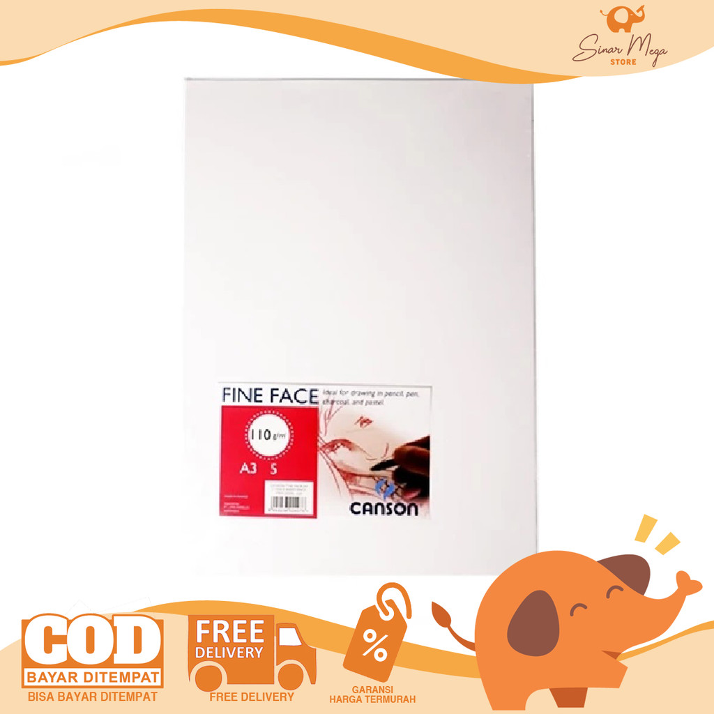 CANSON Fine Face Paper 110 gsm Contains 5 Sheets - Quality Drawing ...