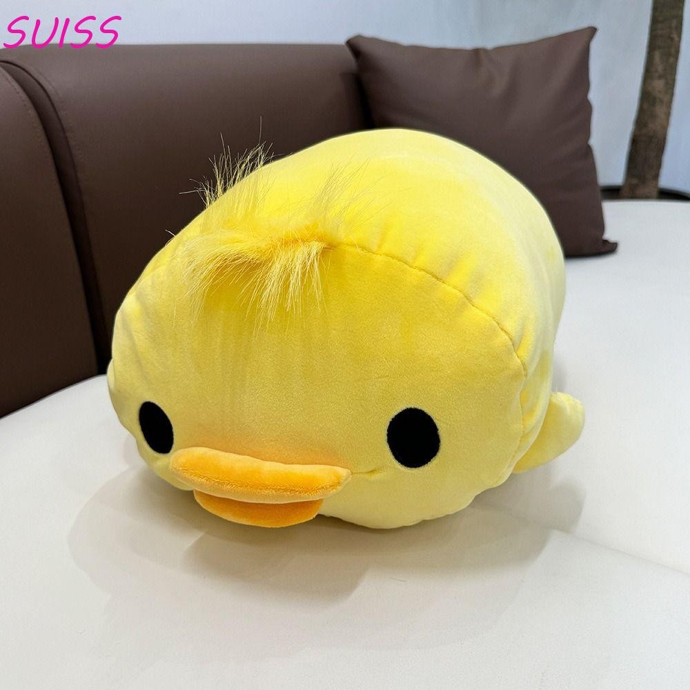 SUISS Yellow Duck Plush Toy, Funny Quiff Lying Duck Plush Doll ...