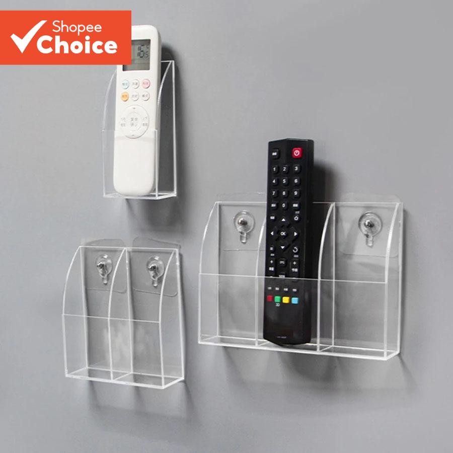 Acrylic Remote Control Holder Wall Mounted Remote Control Storage Box ...