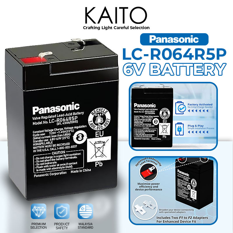Panasonic Heavy Duty 6V Battery Bateri 6V Backup Storage Lead-Acid ...