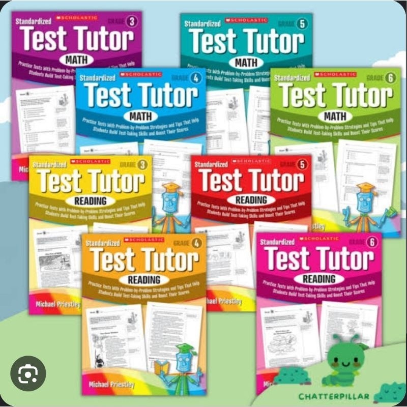 Scholastic Standardized Test Tutor Math / Reading Grade 3/4/5/6 Book ...