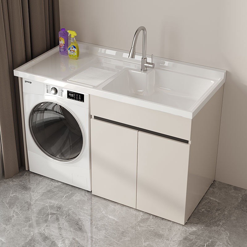 Honeycomb Aluminum Balcony Laundry Cabinet Integrated Basin Washing ...
