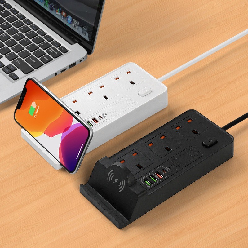 4 USB Port 3 Universal Power Strip Extension Plug Power Socket Electric ...