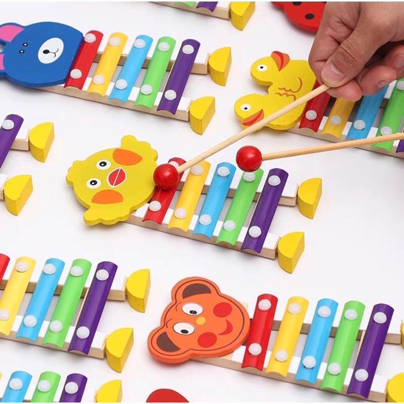 [READY STOCK] 5 Notes Kids Wooden Xylophone Musical Instrument Learning ...