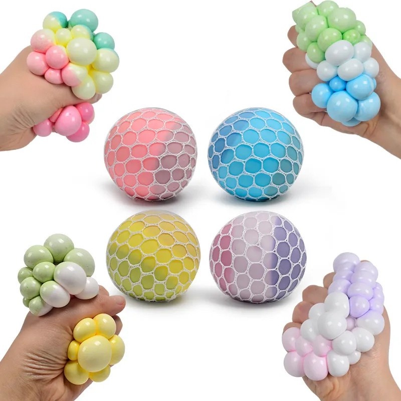 Squishy Ball Squeeze Mesh Pastel Color Big Stress Relief Toy Assorted ...