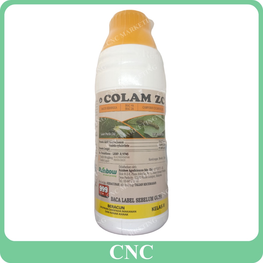 1L Colam ZC Rainbow Thiamethoxam 12.6% Lambda-Cyhalothrin 9.49% Racun ...