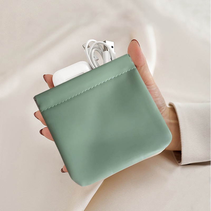 Creative Pu Leather Automatic Tightening Elastic Storage Bags Mini ...