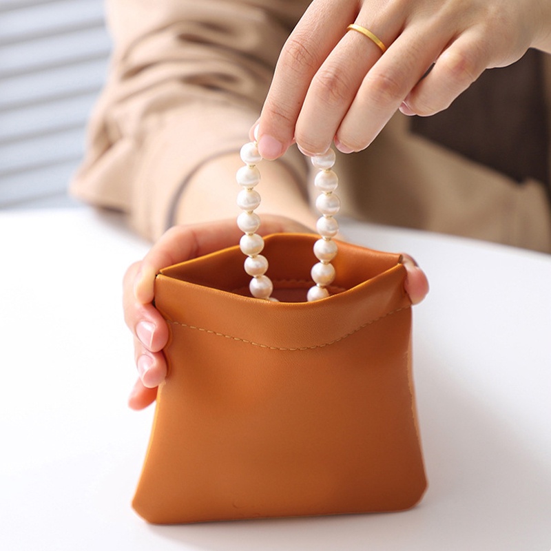 Creative Pu Leather Automatic Tightening Elastic Storage Bags Mini ...