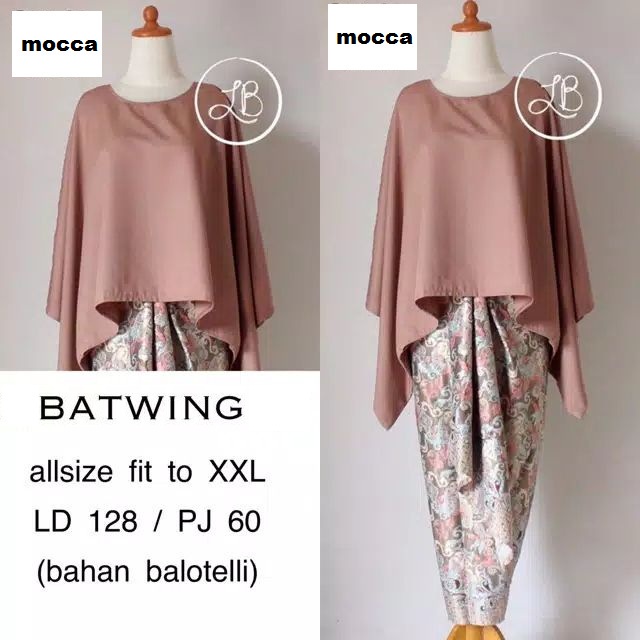MODERN Top BATWING KEBAYA BATWING JUMBO KEBAYA BATWING KEBAYA | Shopee ...