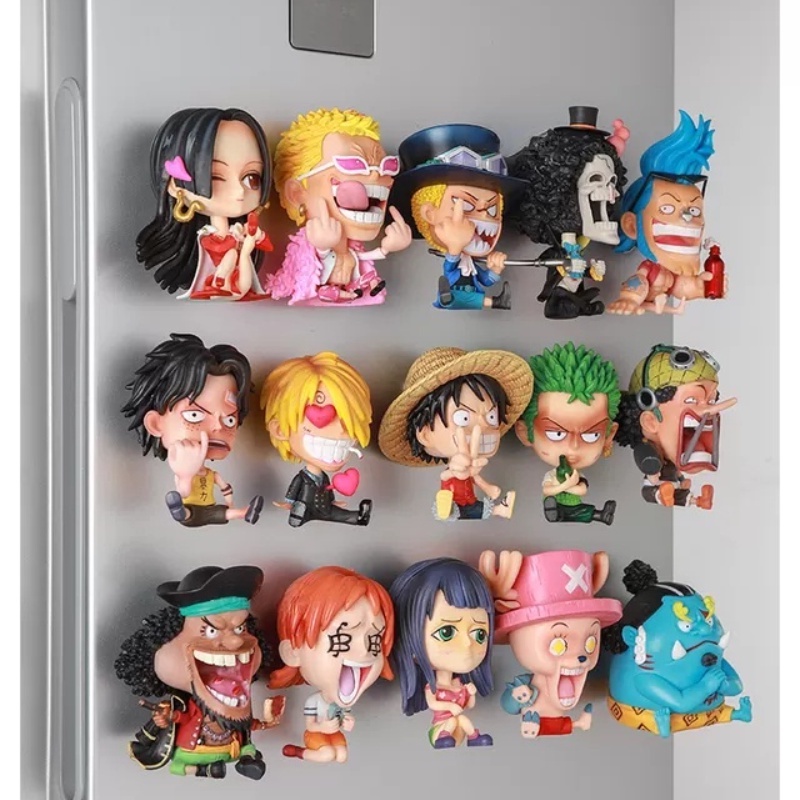 Anime Fridge Magnets 14 Characters One Piece GarageKit Luffy Ace Zoro ...