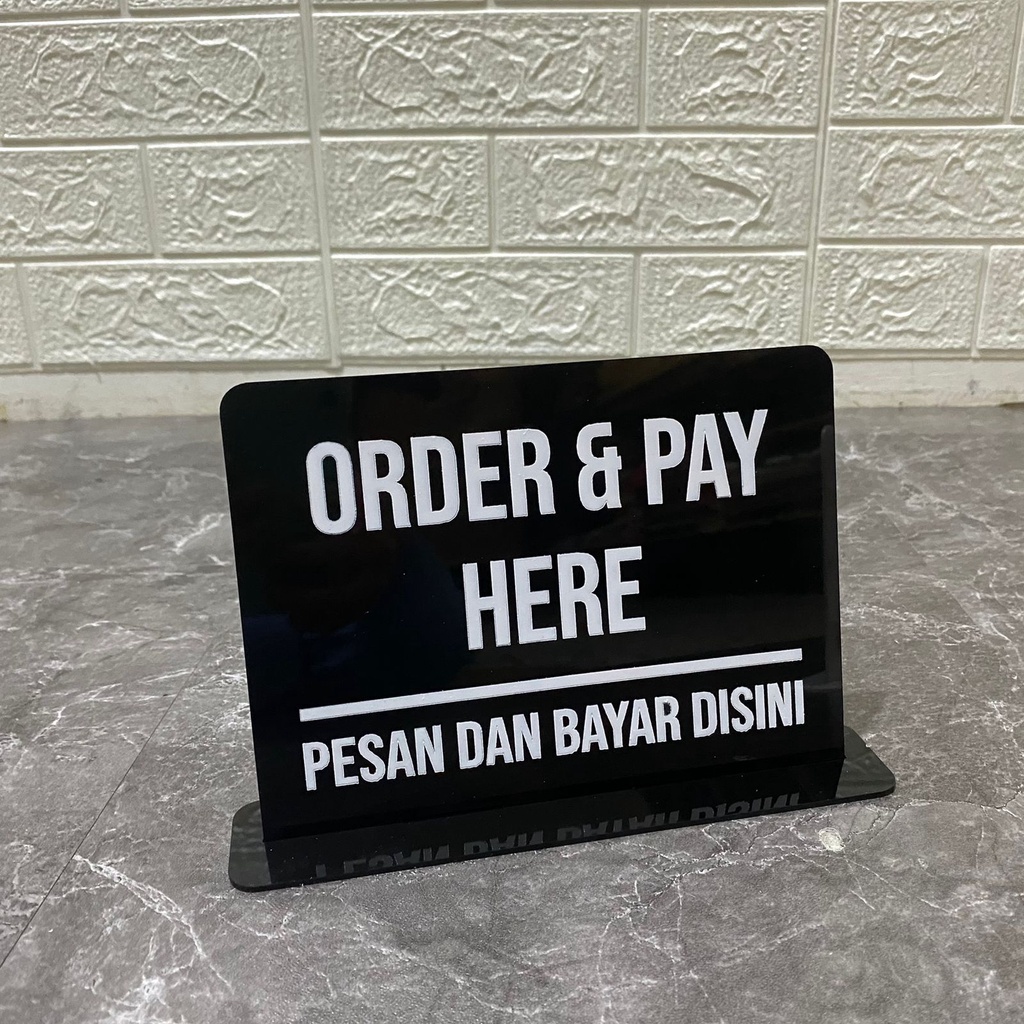 Order Pay Here Pay Here Pay Here Sign | Acrylic | Acrylic | Shopee Malaysia