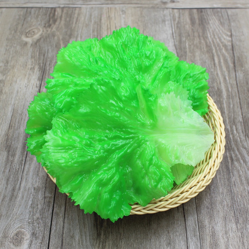 Fake Lettuce Leaves Artificial Leafy Green Vegetables PVC Lifelike ...
