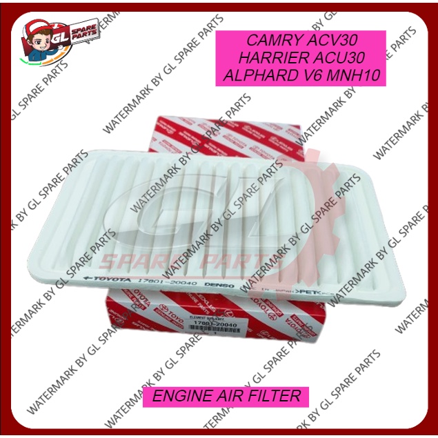 ENGINE AIR FILTER TOYOTA CAMRY ACV30 HARRIER ACU30 ALPHARD V6 MNH10 ...