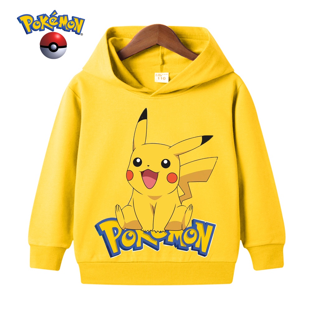 Pokemon Children Costume Spring Hoodie Kids Clothes Funny Pikachu for ...