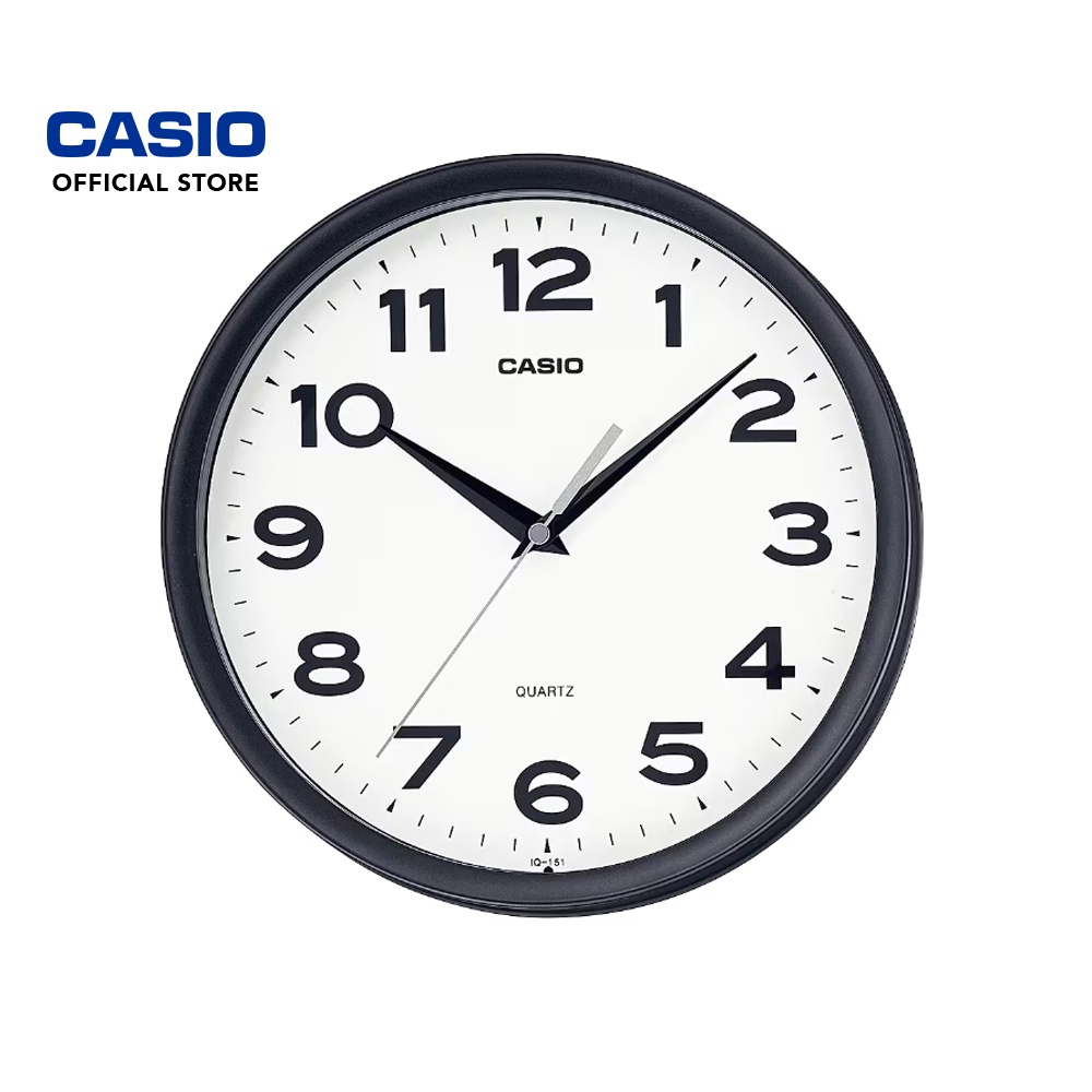 Casio IQ-151-1 Black Round Wall Clock | Shopee Malaysia