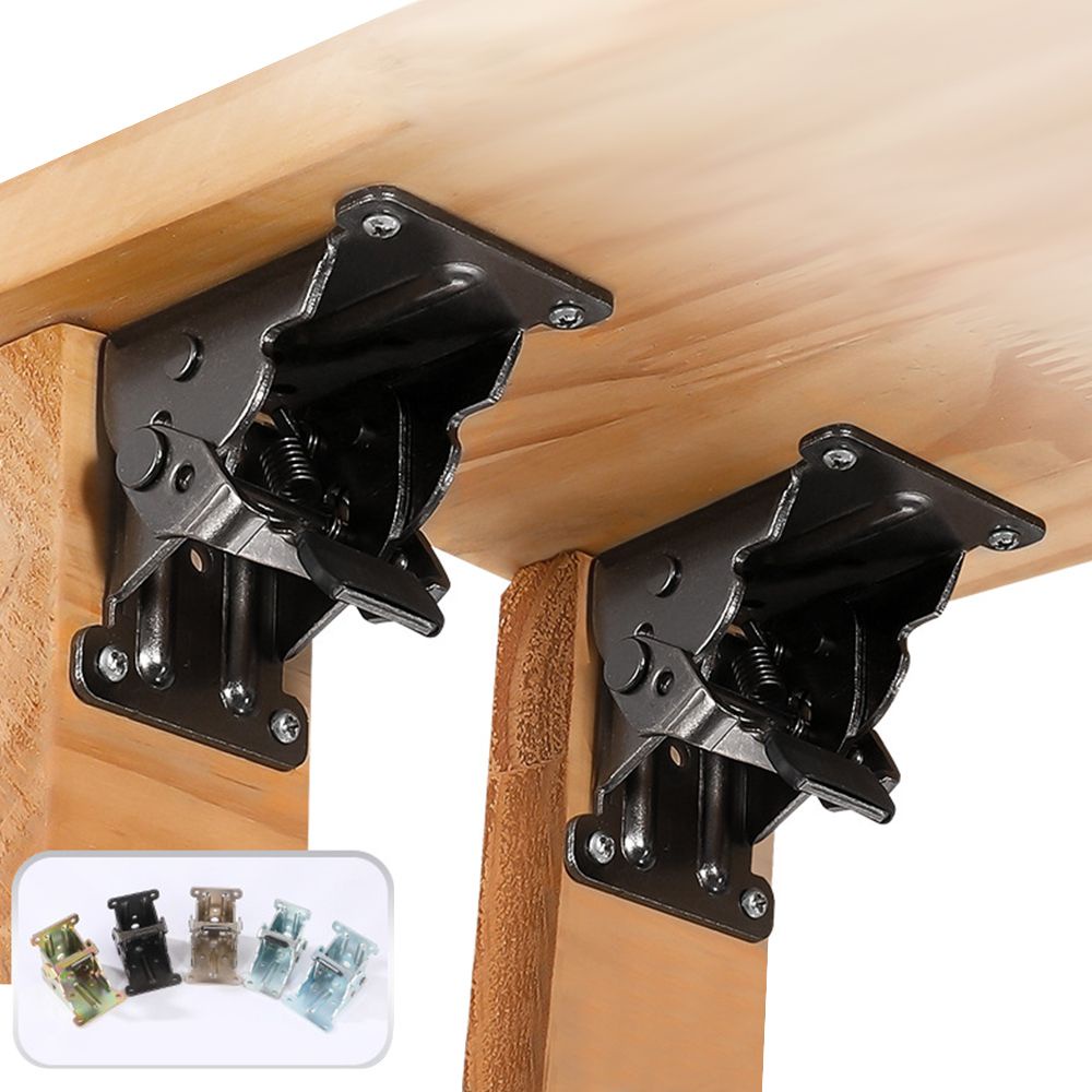 Home 90 Degree Foldable Furniture Brackets Fold Feet Hinges Support Frame Table Leg Fittings ...