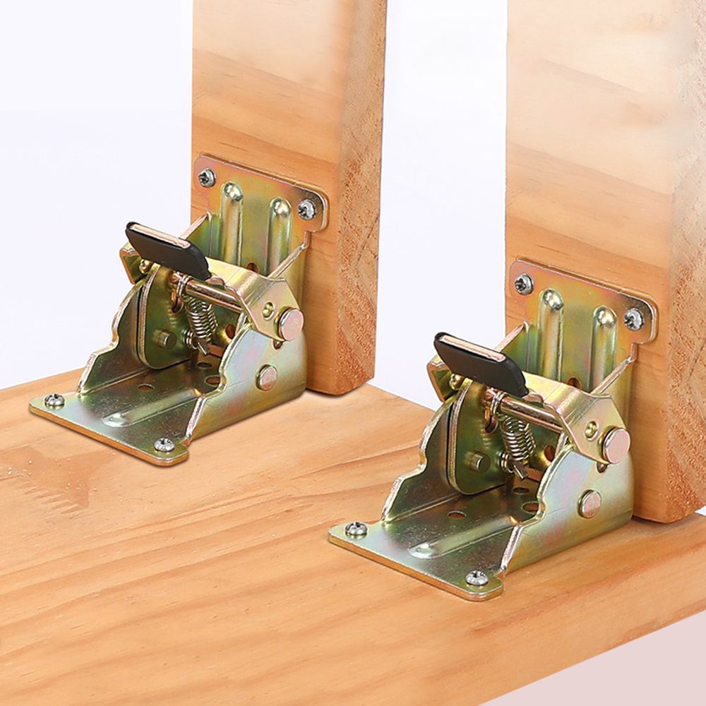 90 Degree Foldable Furniture Brackets Metal Self Locking Folding Hinge ...