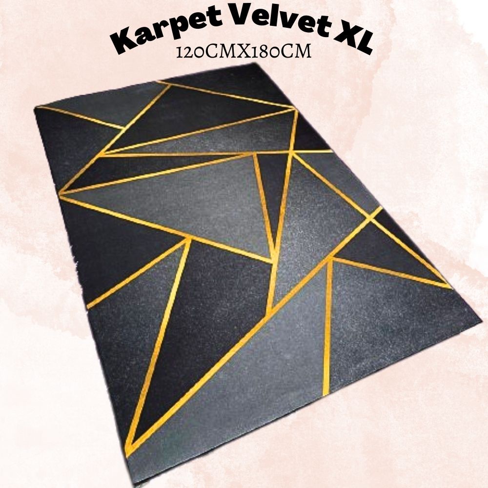 Karpet Velvet 3D Saiz XL dan L Modern Design dan Mempunyai Anti Slip ...
