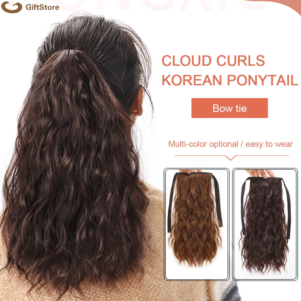 Curly Ponytail Wigs Curly Wavy Ponytais Hairpiece Natural Synthetic ...