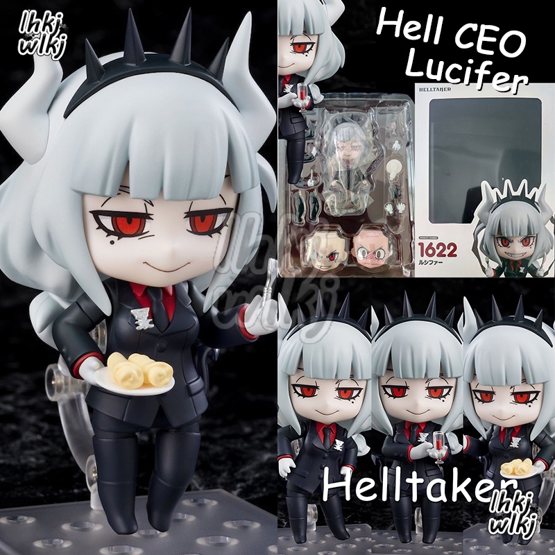 Helltaker Nendoroid Hell CEO Lucifer 1622 Change Face Game Articulado Room Decoration Collection ...