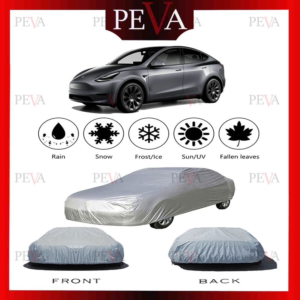 Tesla Model-Y PEVA Resistant Car Cover Full Protection Outdoor ...
