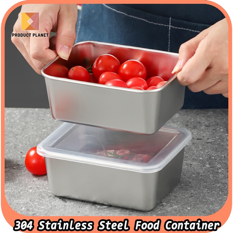 [𝐏𝐏] 304/316 Stainless Steel Mini Food Container with Plastic Cover ...