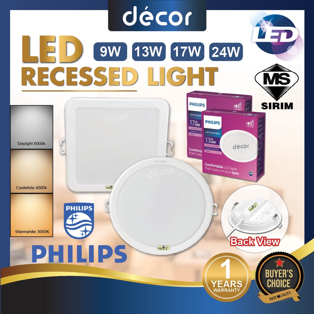 PHILIPS Meson LED Downlight 4" 5" 6" 8" 9W 13W 17W 24W LED Philips ...