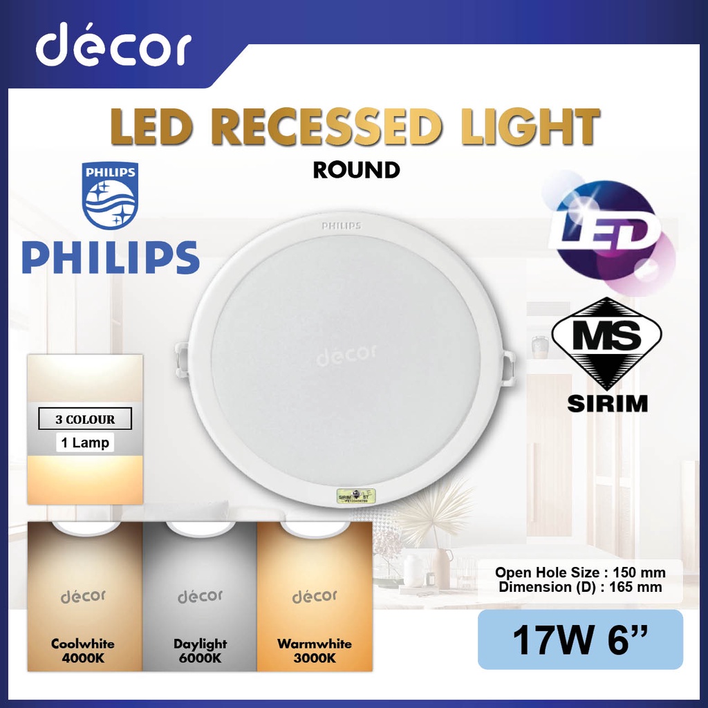 PHILIPS Meson LED Downlight 4" 5" 6" 8" 9W 13W 17W 24W LED Philips ...
