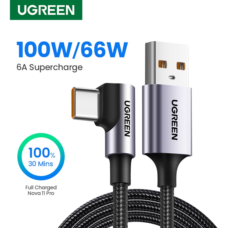 UGREEN Usb Cable 100W 6A Usb C Gaming Cable Super Charge Usb C 27W Fast ...