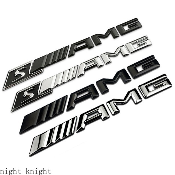 Black and Silver AMG SAMG Metal Car Rear Sticker for Mercedes Benz A200 ...
