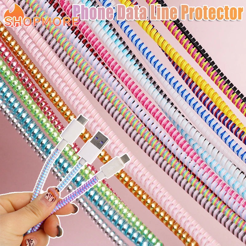 1.4m Laser Color Universal Data Cable Protection Cord Anti-breakage ...
