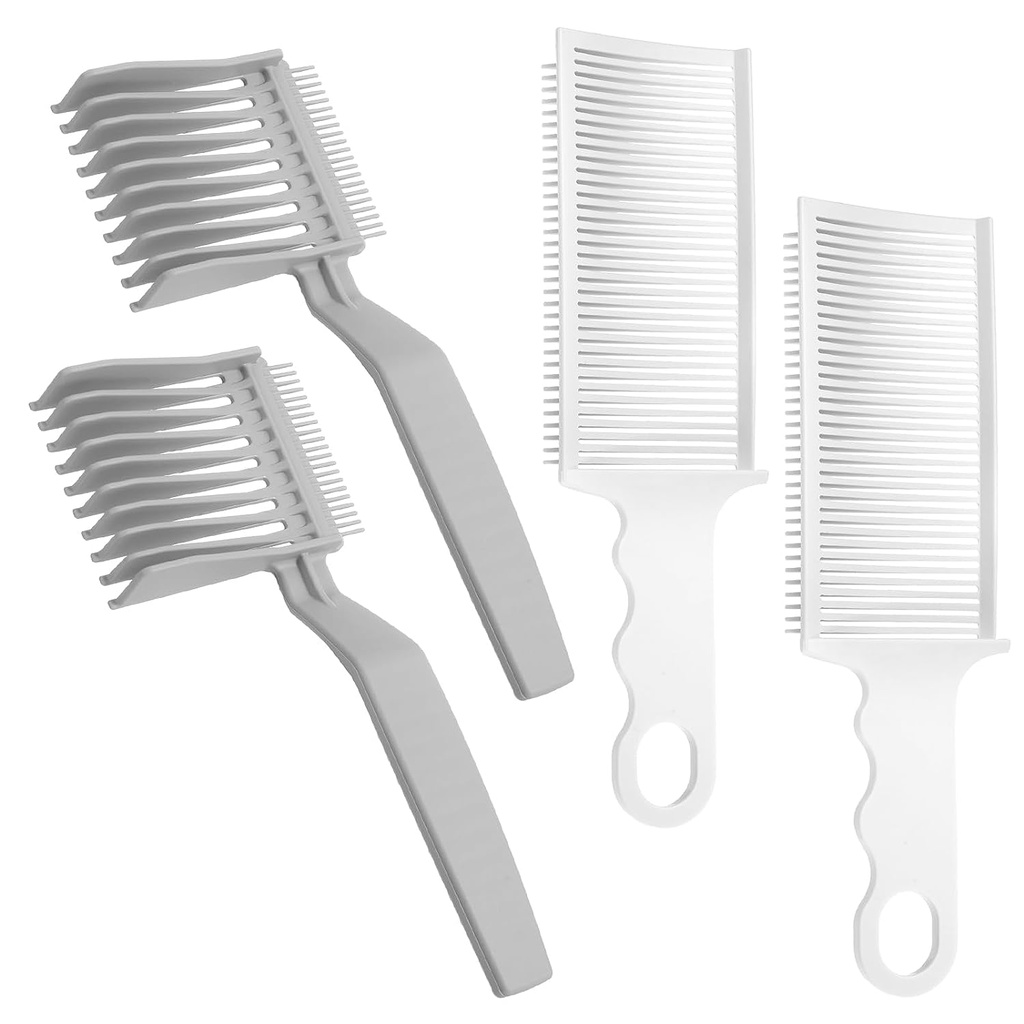 4 Pieces Barber Fade Combs Curved Barber Comb for Men Professional ...
