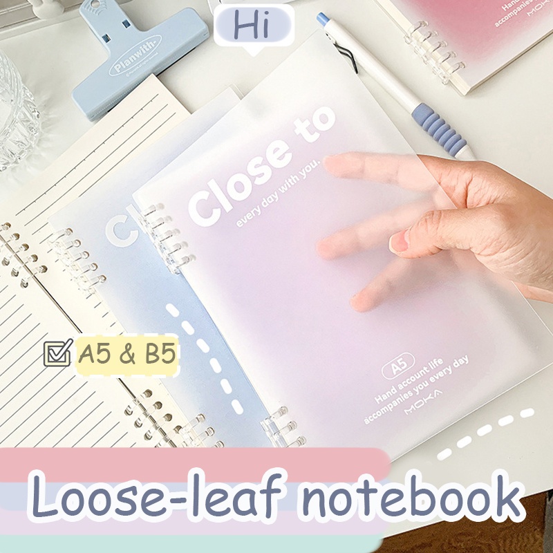 A5/B5 Binder Loose-Leaf Notebook 60 Sheets Lined Book for Students ...