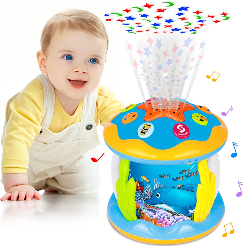 Baby Toys 6 to 12 Months 4 in 1 Baby Musical Ocean Rotating Toys Light ...