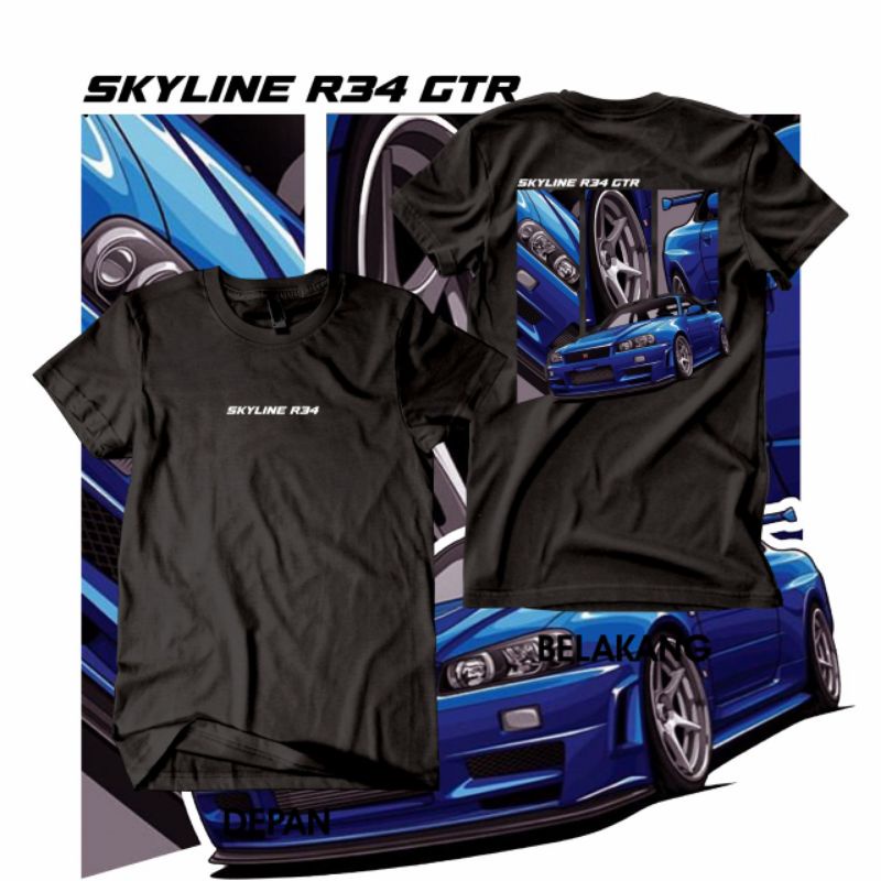 Car T-shirt R32 R34 R35 Jdm Hakosuka T-shirt Nissan Skyline Gtr ...