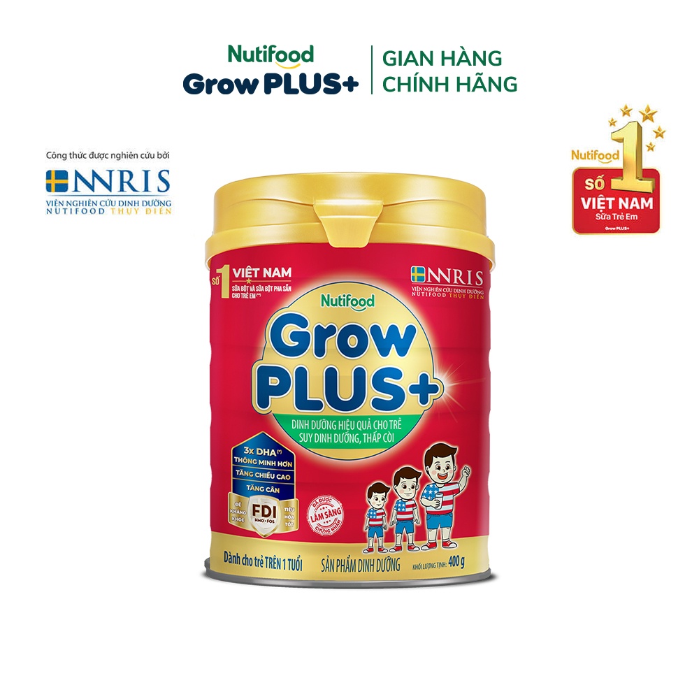 Growplus+ Red Malnutrition Milk Powder 400g - Over 1 Year Old Nutifood ...