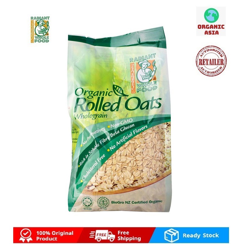 Radiant Organic Rolled Oats 500g | Shopee Malaysia