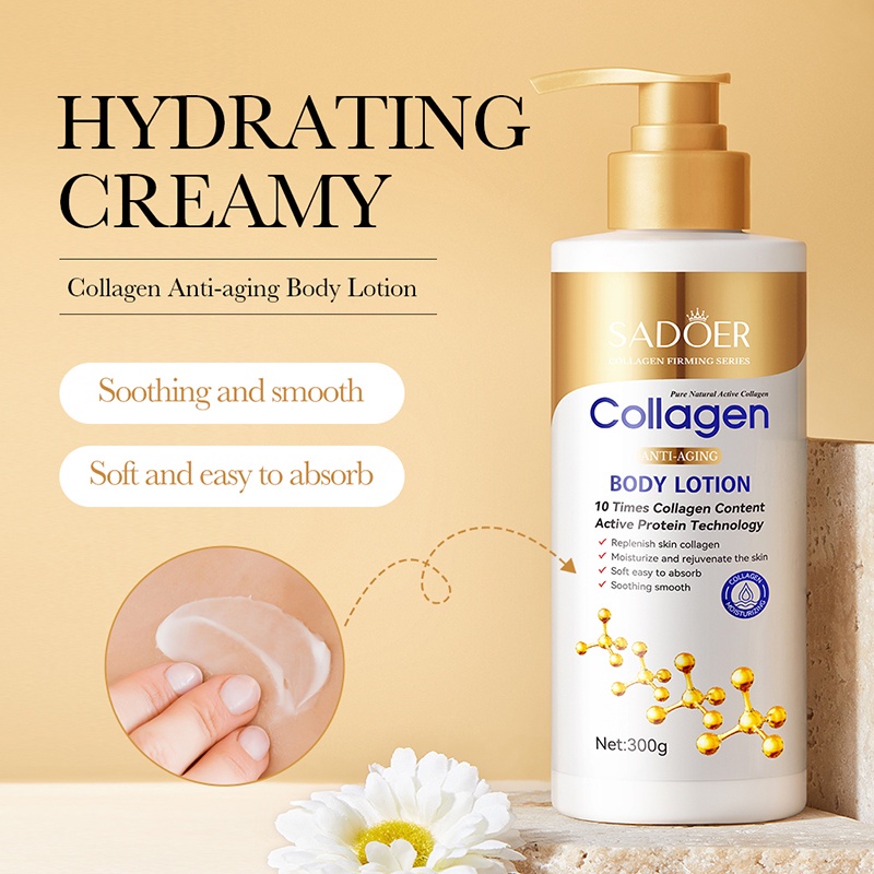 ROREC SADOER Collagen Anti-Aging Body Lotion Moisturizing Brightening Hydrating Body Care Lotion ...