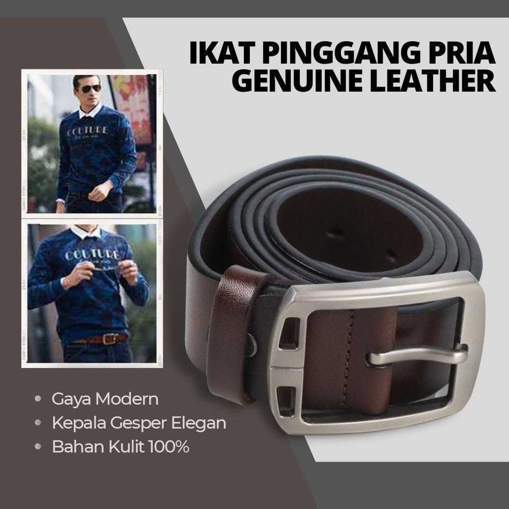 Genuine Leather Men's Belt - XF001 | Shopee Malaysia